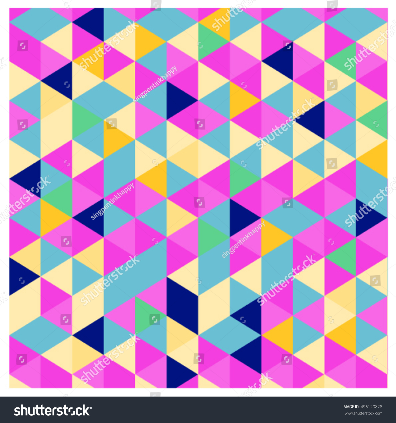 Vector Abstract Geometric Cube Triangle Angular Stock Vector Royalty