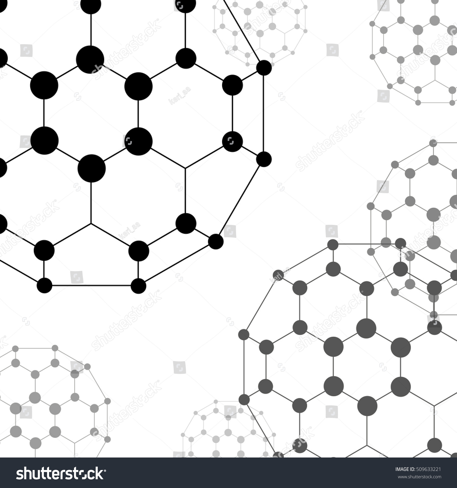 Molecule Communication Connected Dots Lines Graphic Stock Vector Royalty Free 509633221