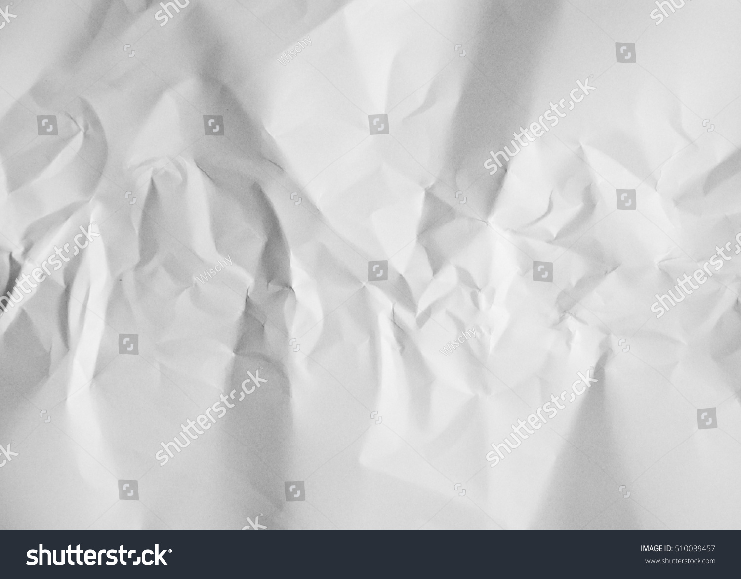 Close Crumpled White Paper Texture Background Stock Photo 510039457 ...