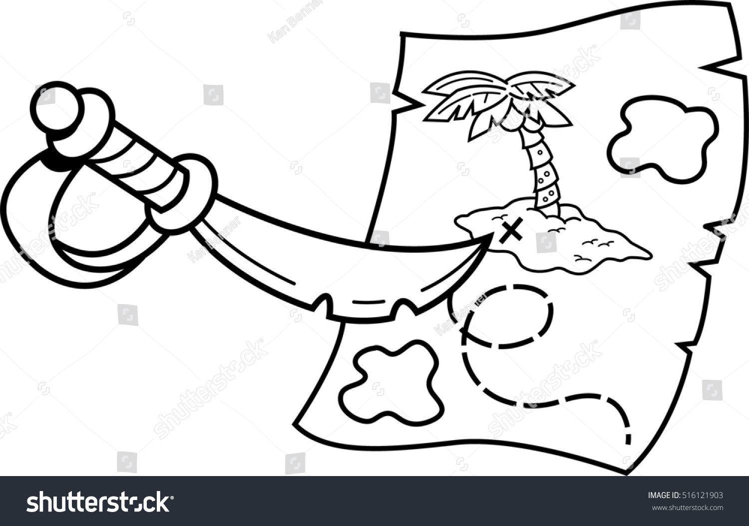 85 afbeeldingen voor clip art black and white treasure map ...