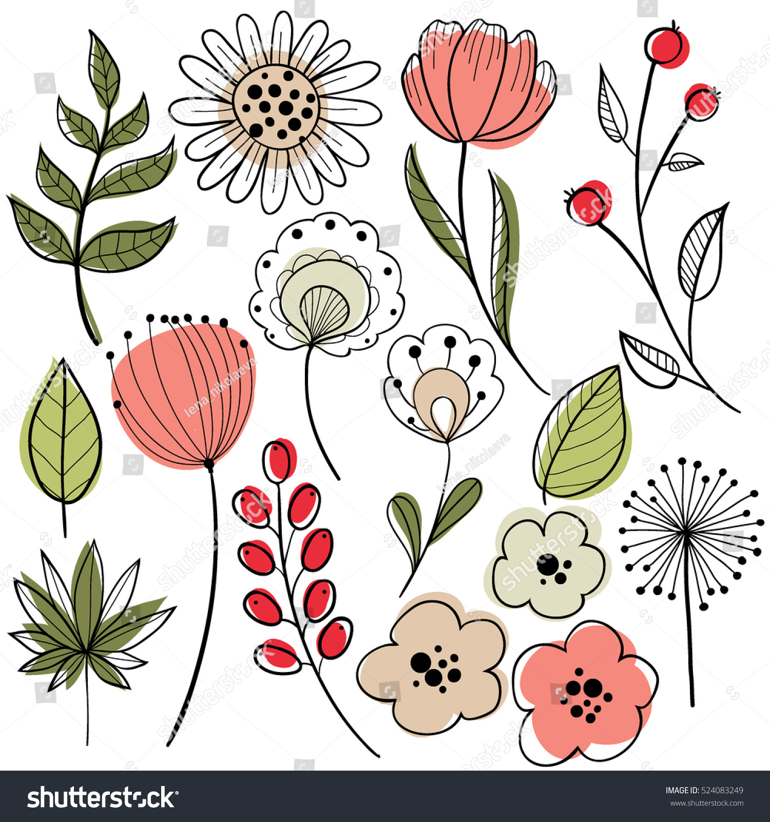 2,120,895 Hand Drawn Flower Illustrations Images, Stock Photos ...