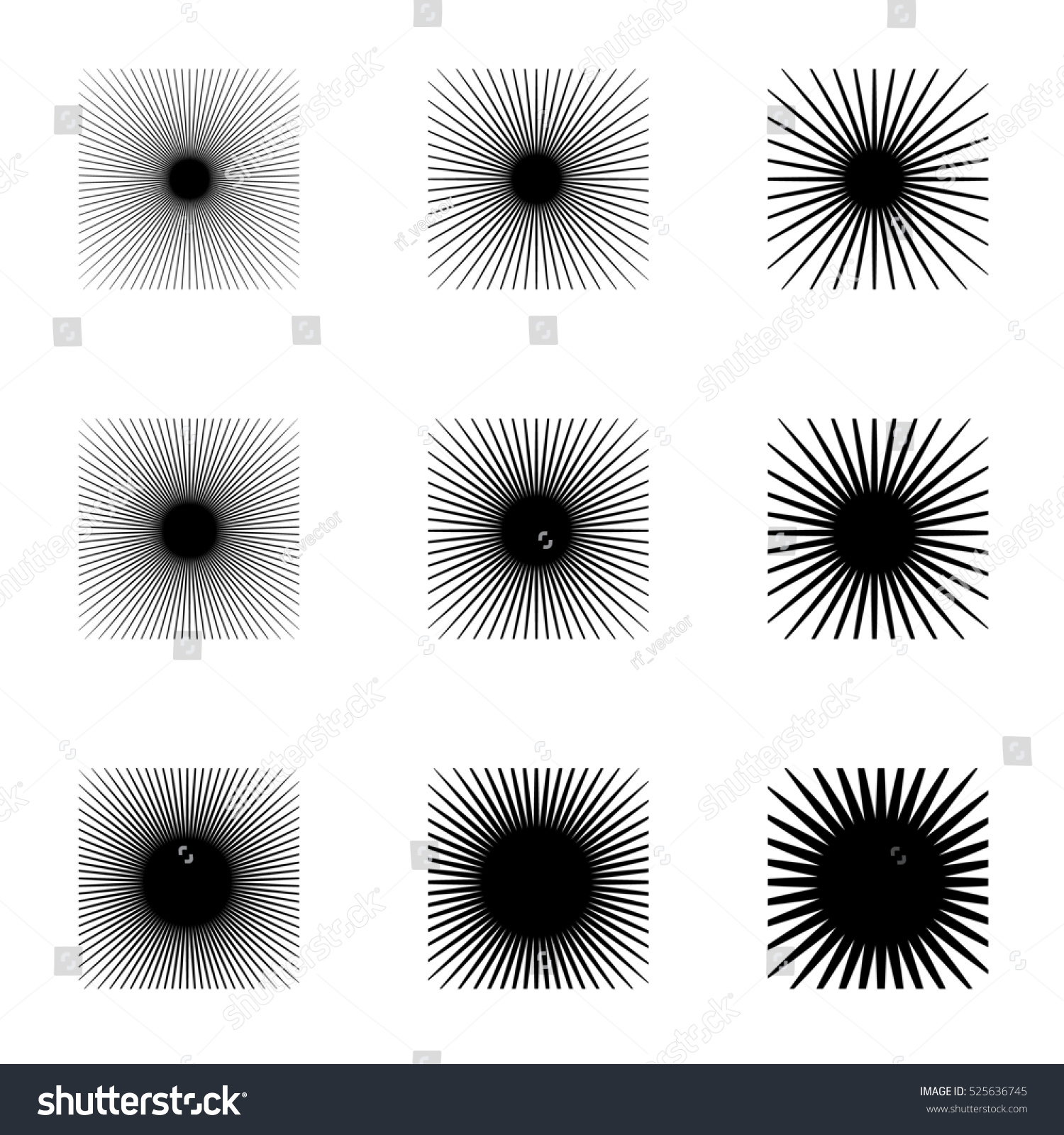 Circular Radial Lines Pattern Radiating Stripes Stock Illustration 525636745 Shutterstock