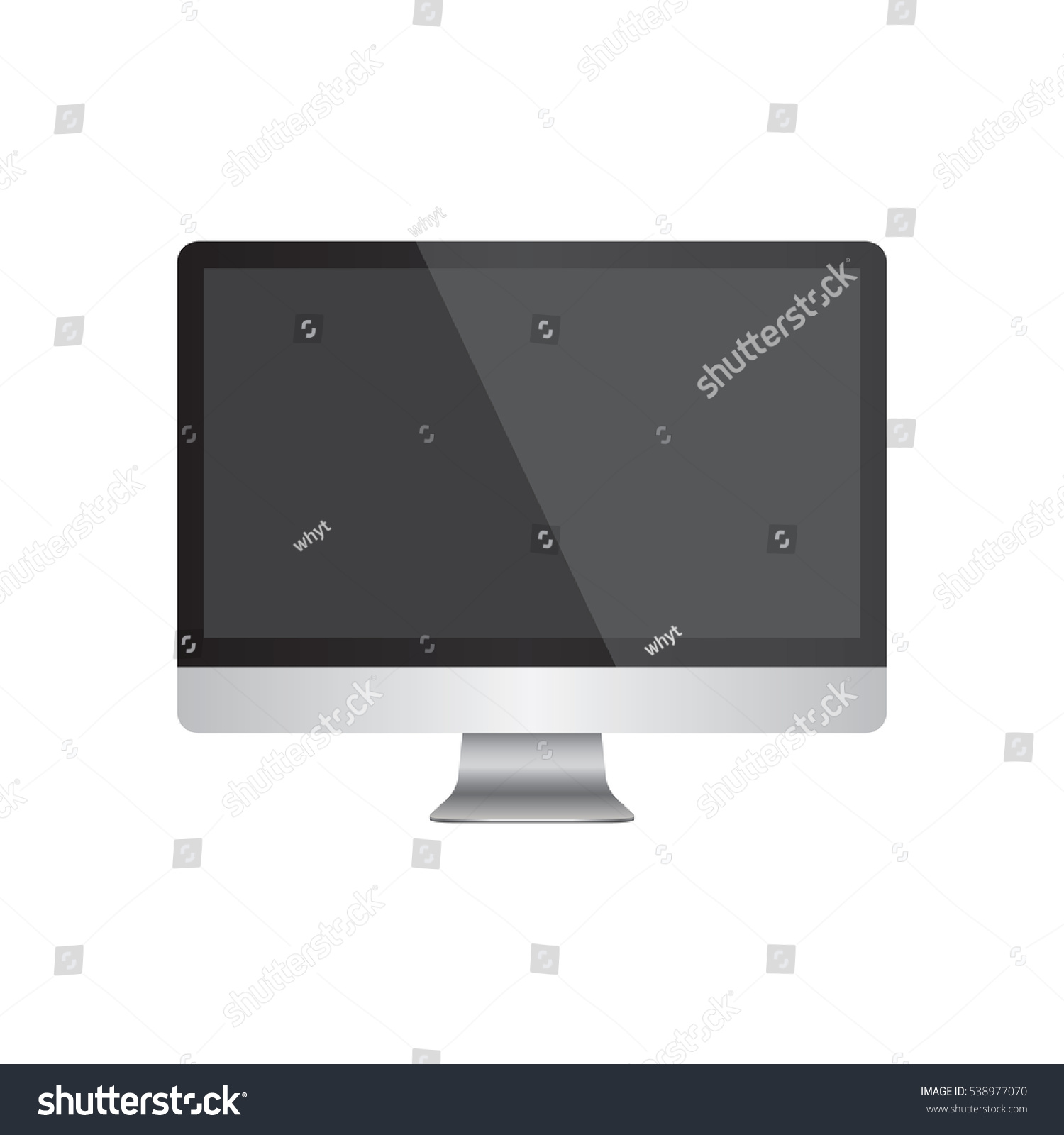 Vector Illustration Computer Screen Stock Vector (Royalty Free ...
