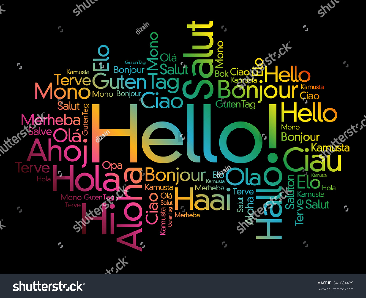 2,322 Hello Word Cloud Different Languages Images, Stock Photos ...