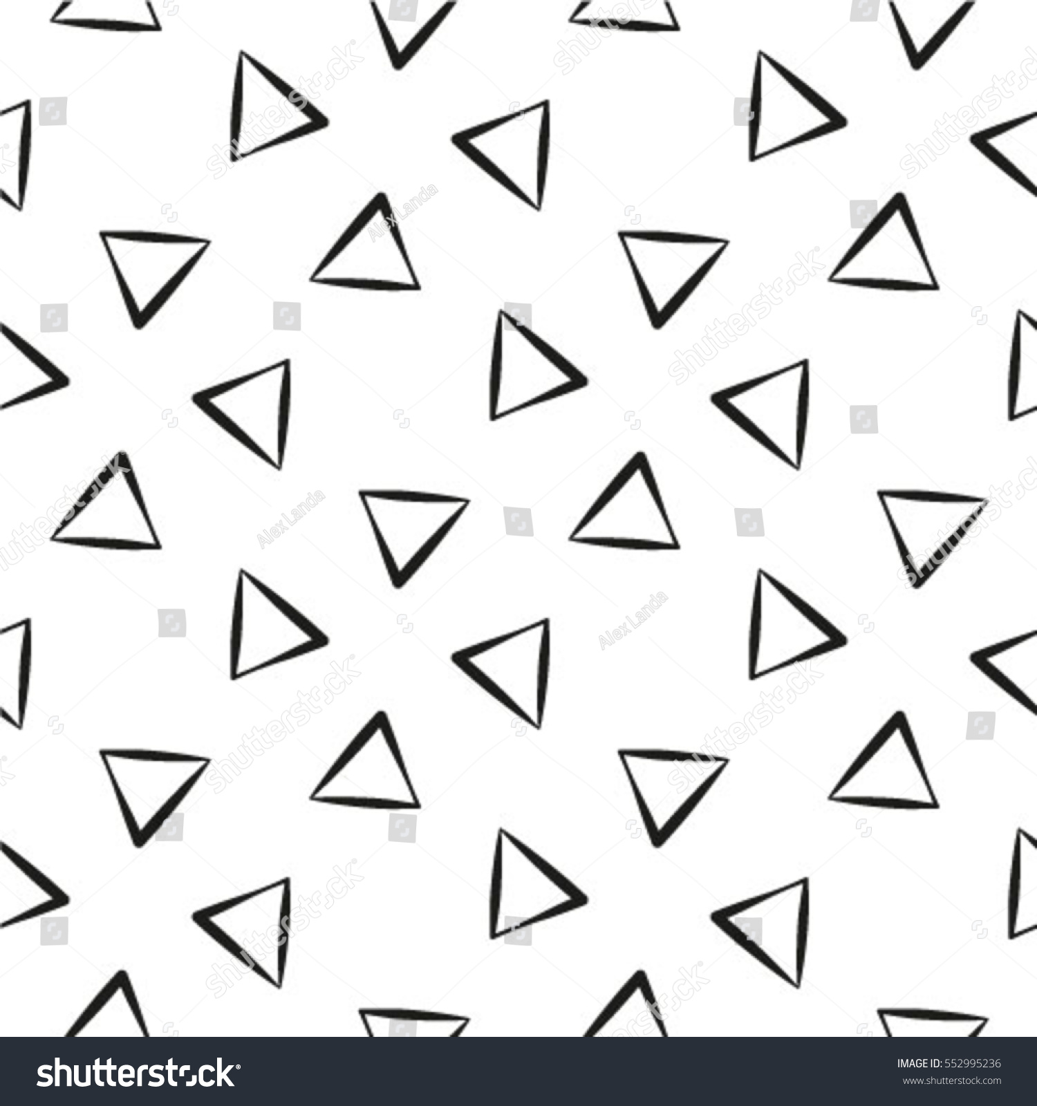 Seamless Triangle Pattern Vector Background Geometric Stock Vector