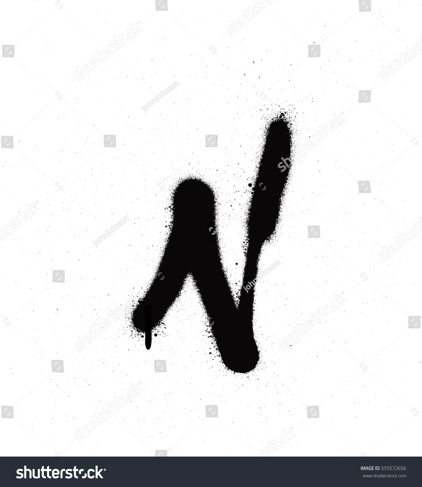 Sprayed N Font Graffiti Leak Black Stock Vector Royalty Free 555572656 Shutterstock
