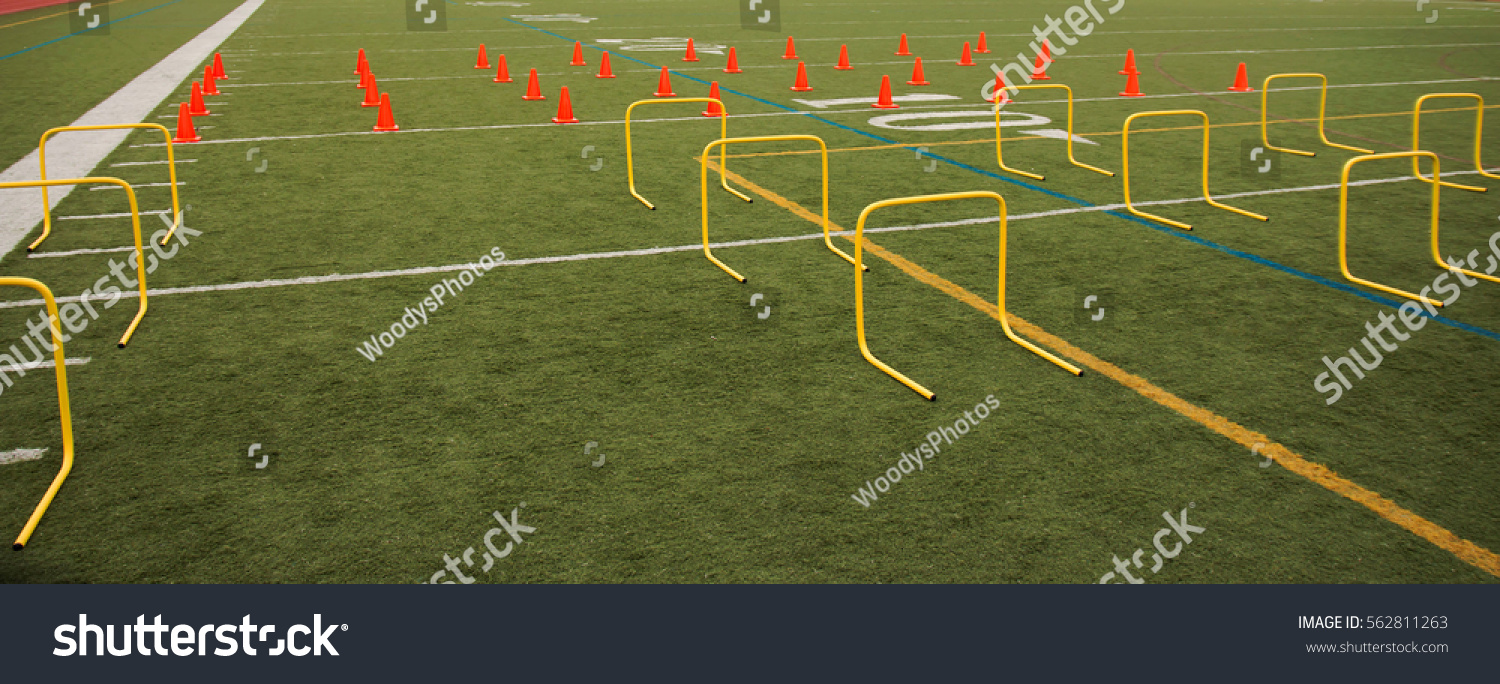 Orange Cones Yellow Hurdles Set On Stock Photo 562811263 | Shutterstock