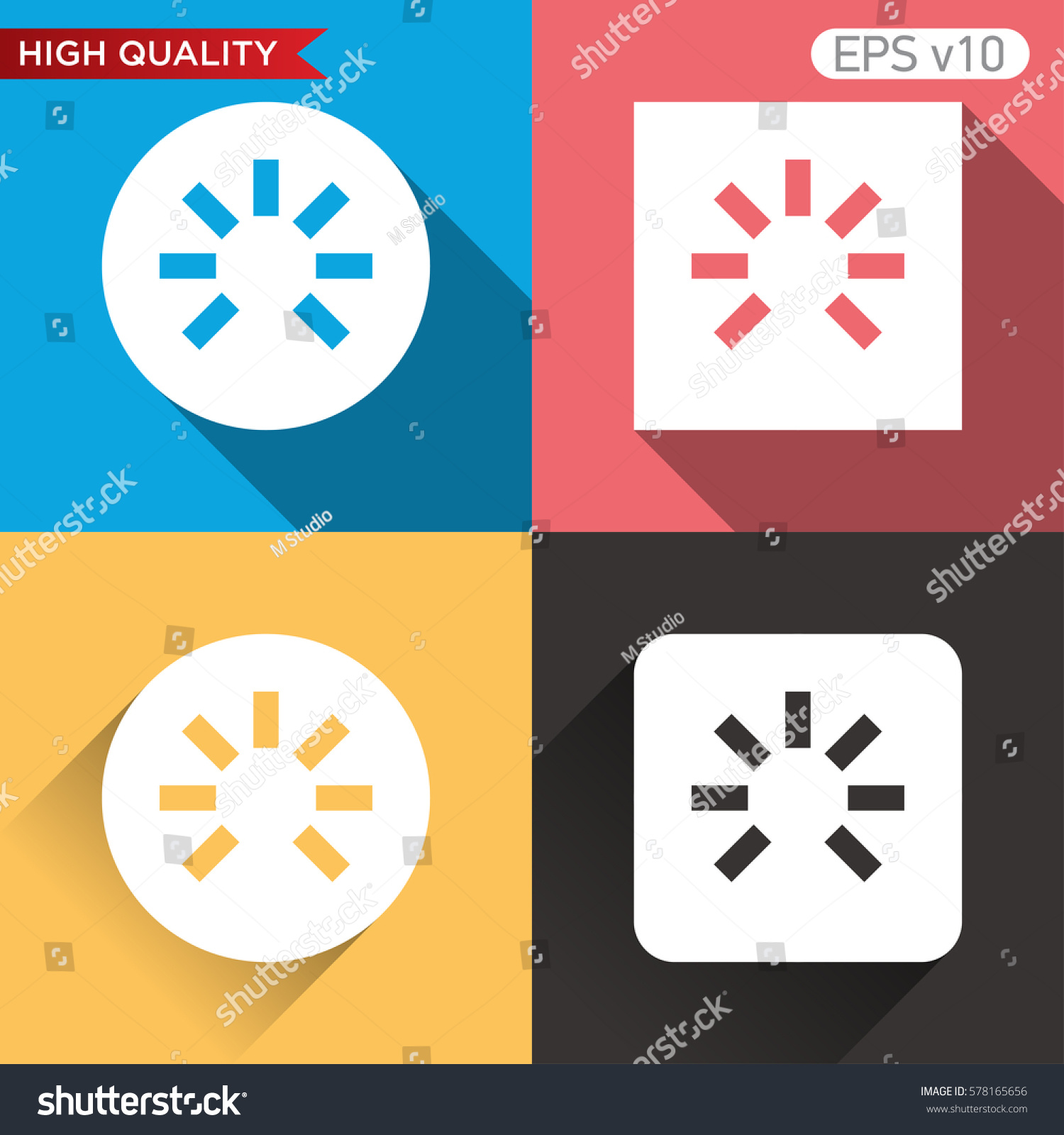 Loading Icon Button Loading Icon Modern Stock Vector (Royalty Free ...
