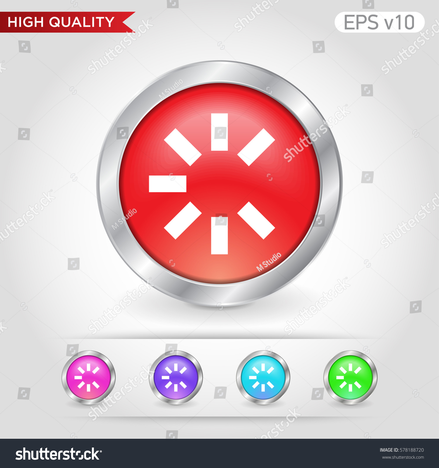 Loading Icon Button Loading Icon Modern Stock Vector (Royalty Free ...