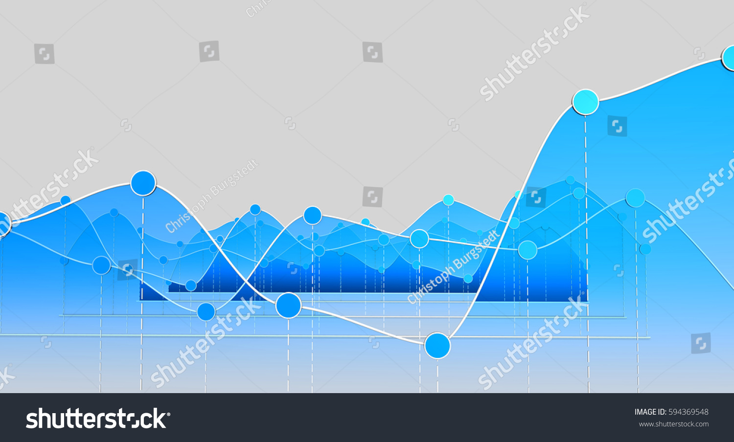 3d Illustration Curve Chart Line Graph Stock Illustration 594369548 ...