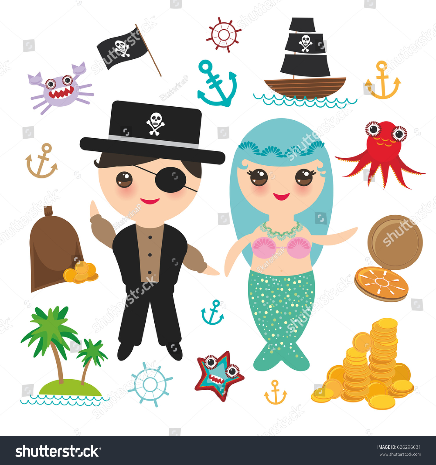 2,377 Mermaids And Pirates Images, Stock Photos & Vectors | Shutterstock