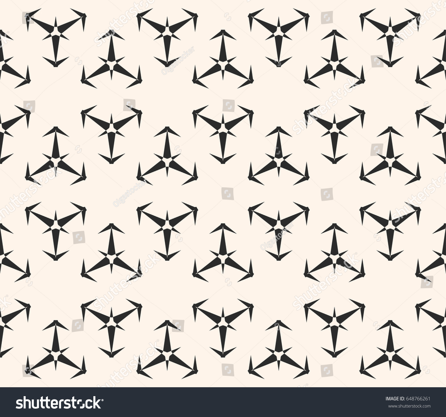 Vector Monochrome Texture Seamless Pattern Simple Stock Vector (Royalty ...