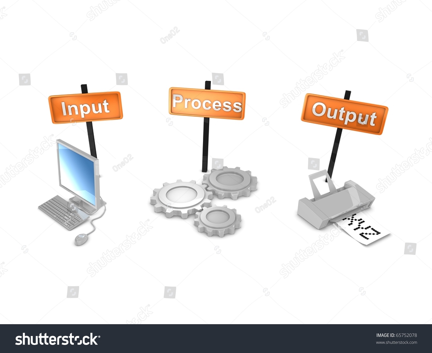 3d Rendering Work-flows Concept Input Process Stock Illustration ...