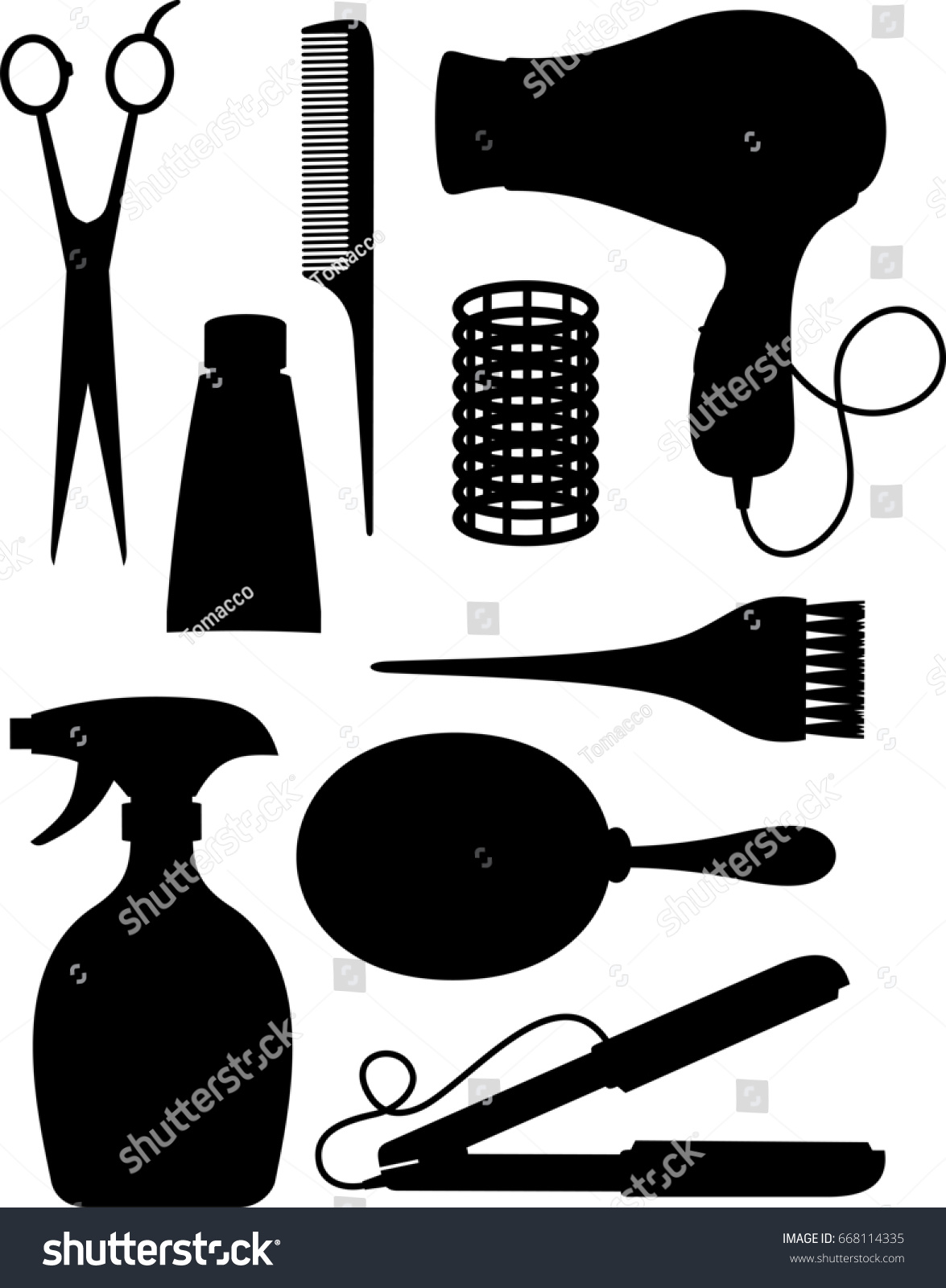 Hair Styling Clip Art