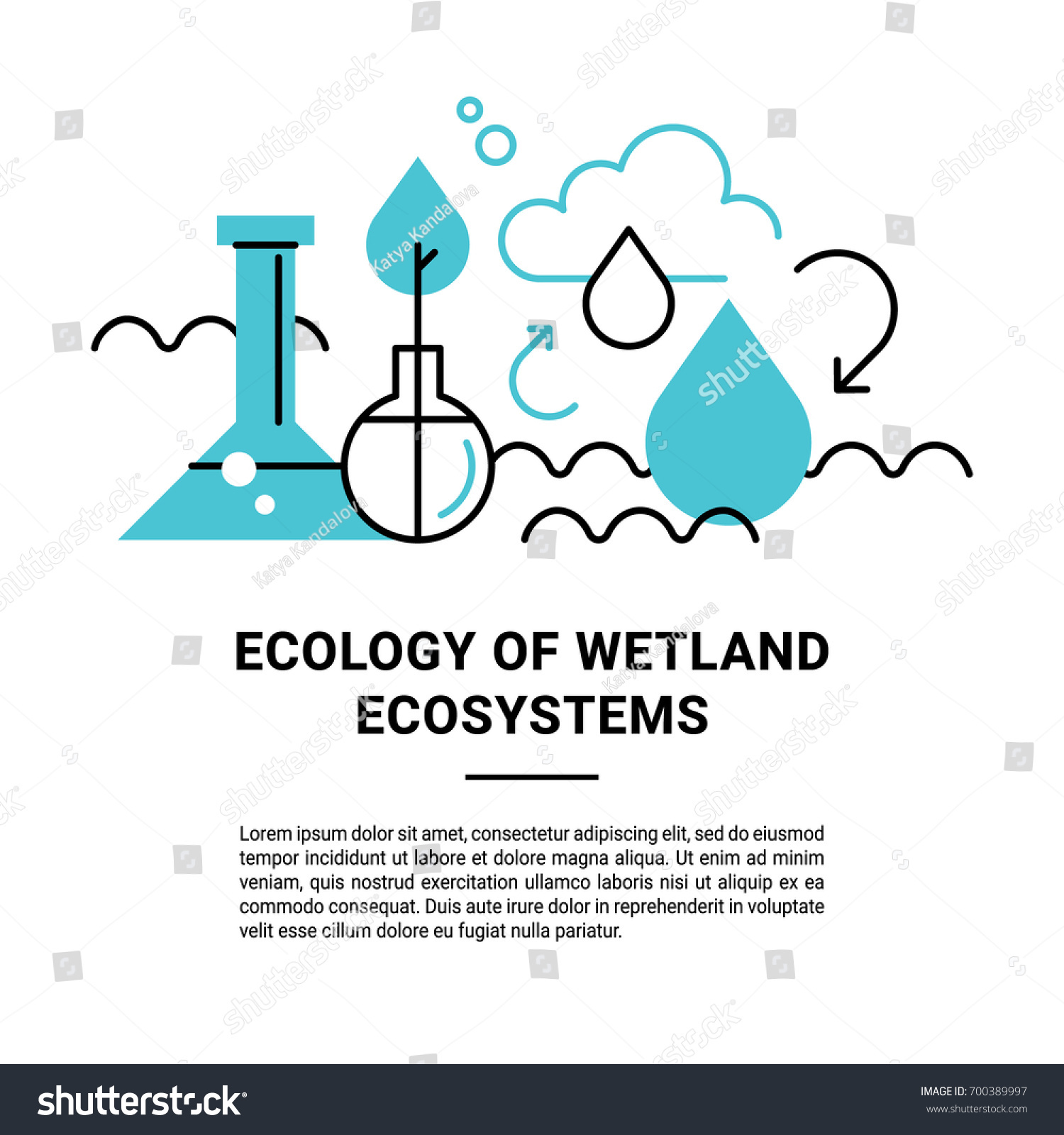 Vector Illustration Ecology Problem Wetland Ecosystems Stock Vector ...