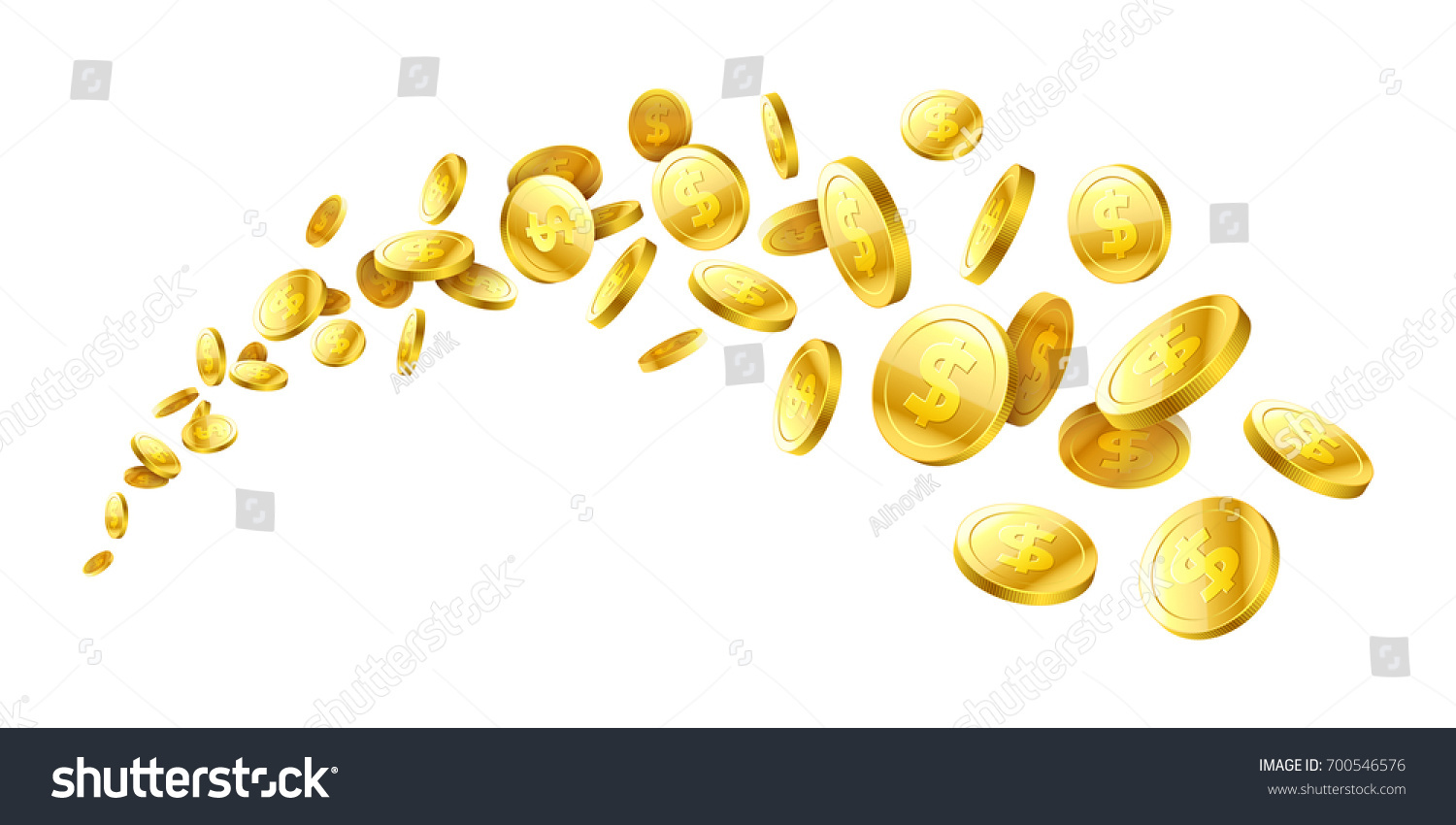 Flying Gold Coins Vector Illustration Stock Vector (Royalty Free) 700546576 | Shutterstock