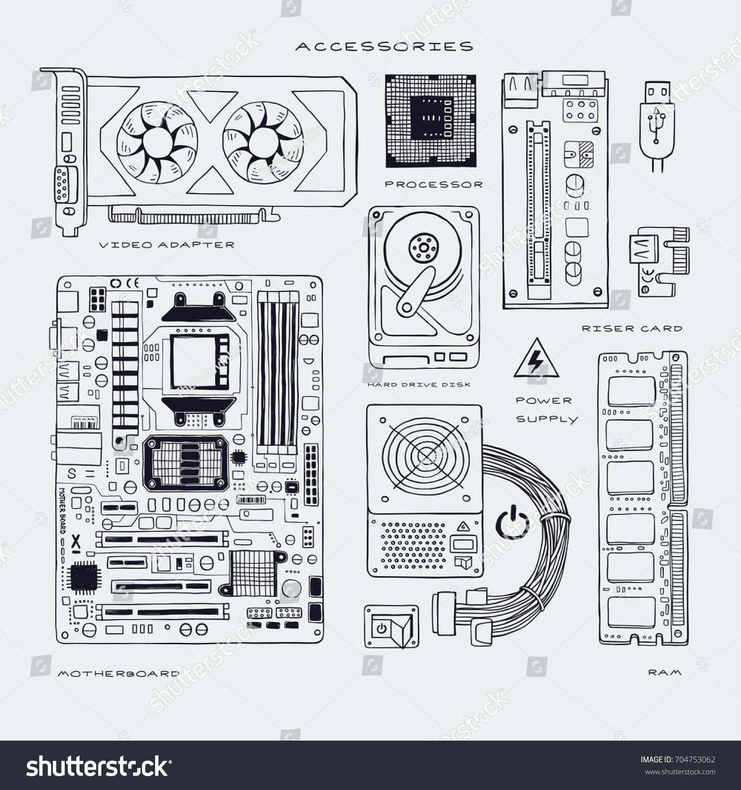 Motherboard Sketch: Over 534 Royalty-Free Licensable Stock Vectors ...