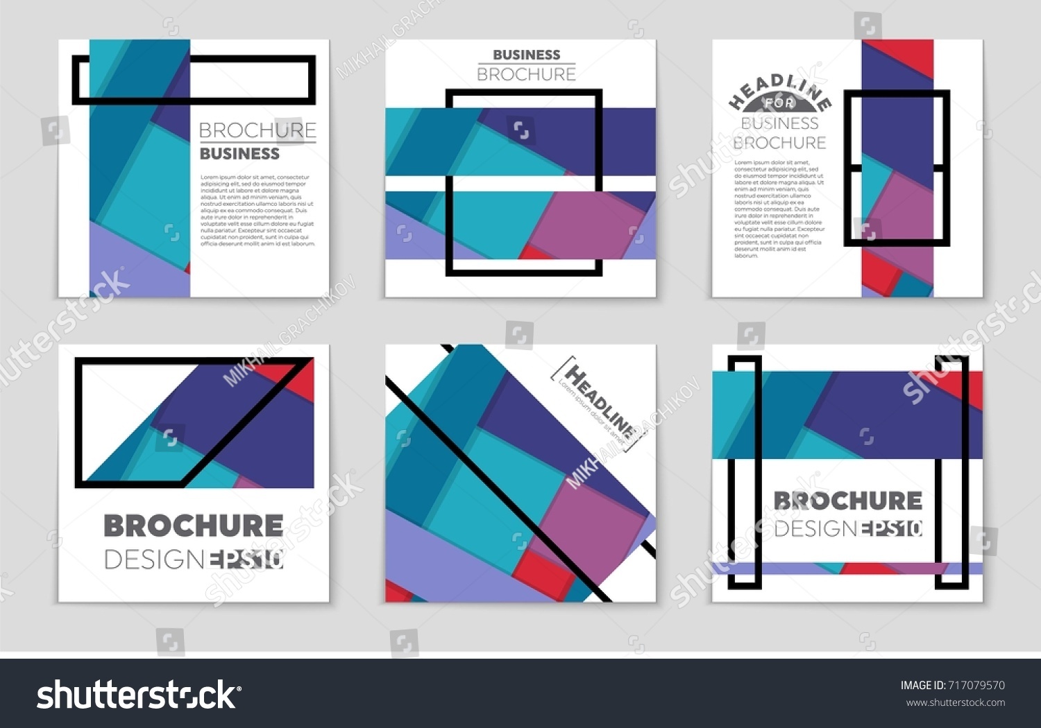 Abstract Vector Layout Background Set Art Stock Vector Royalty Free 717079570 Shutterstock