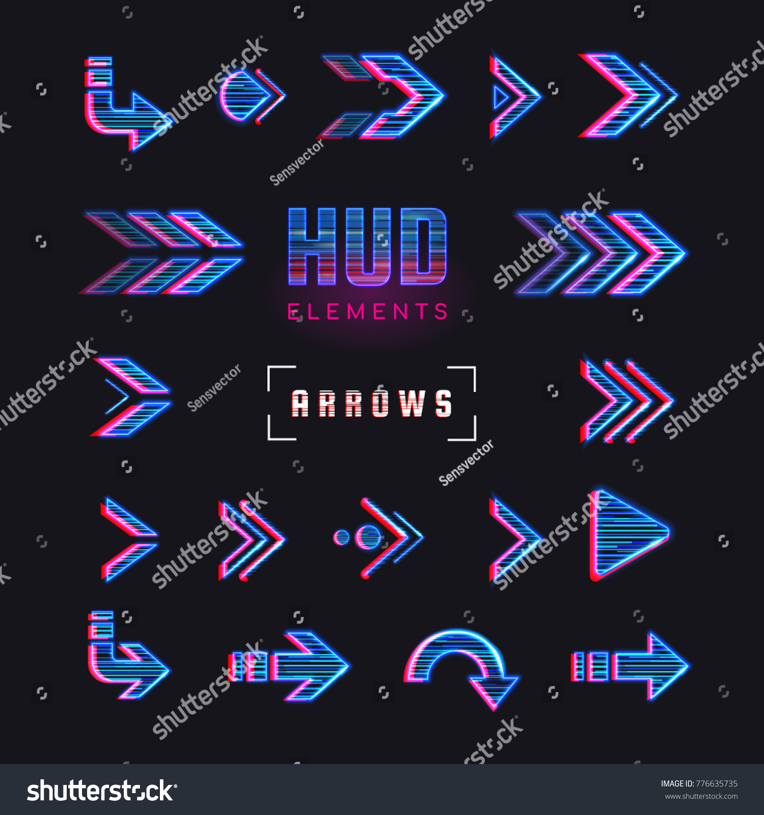 Futuristic Interface Hud Design Elements Set Stock Vector (Royalty Free) 776635735 | Shutterstock