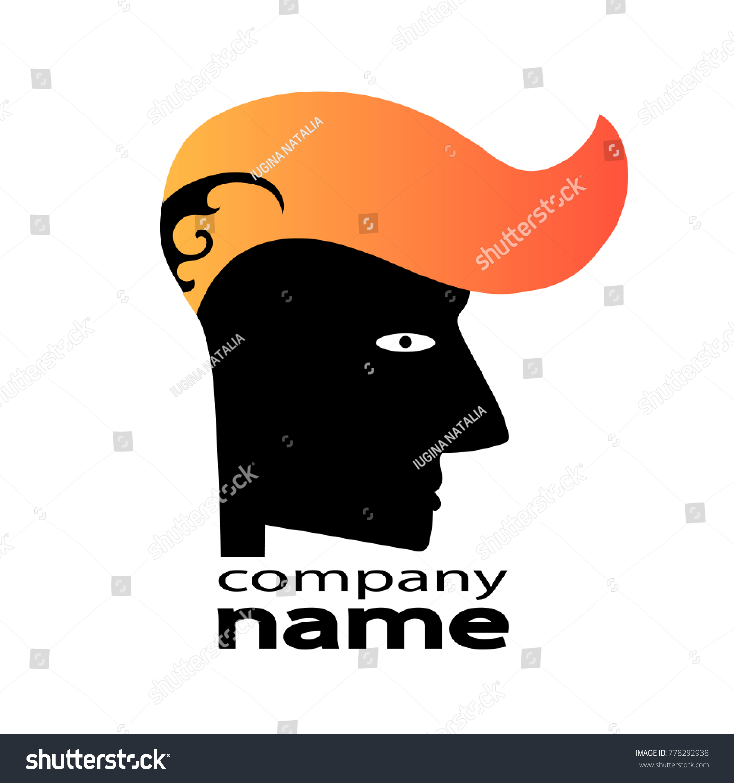 Head Logo Company Name Vector Illustration Stock Vector (Royalty Free ...
