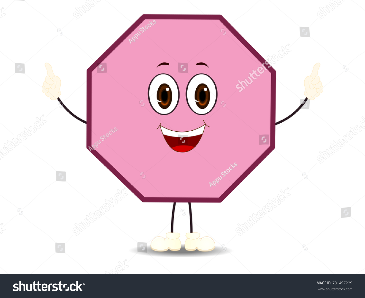 Octagon Expression Cartoon Vector Image: เวกเตอร์สต็อก (ปลอดค่า ...