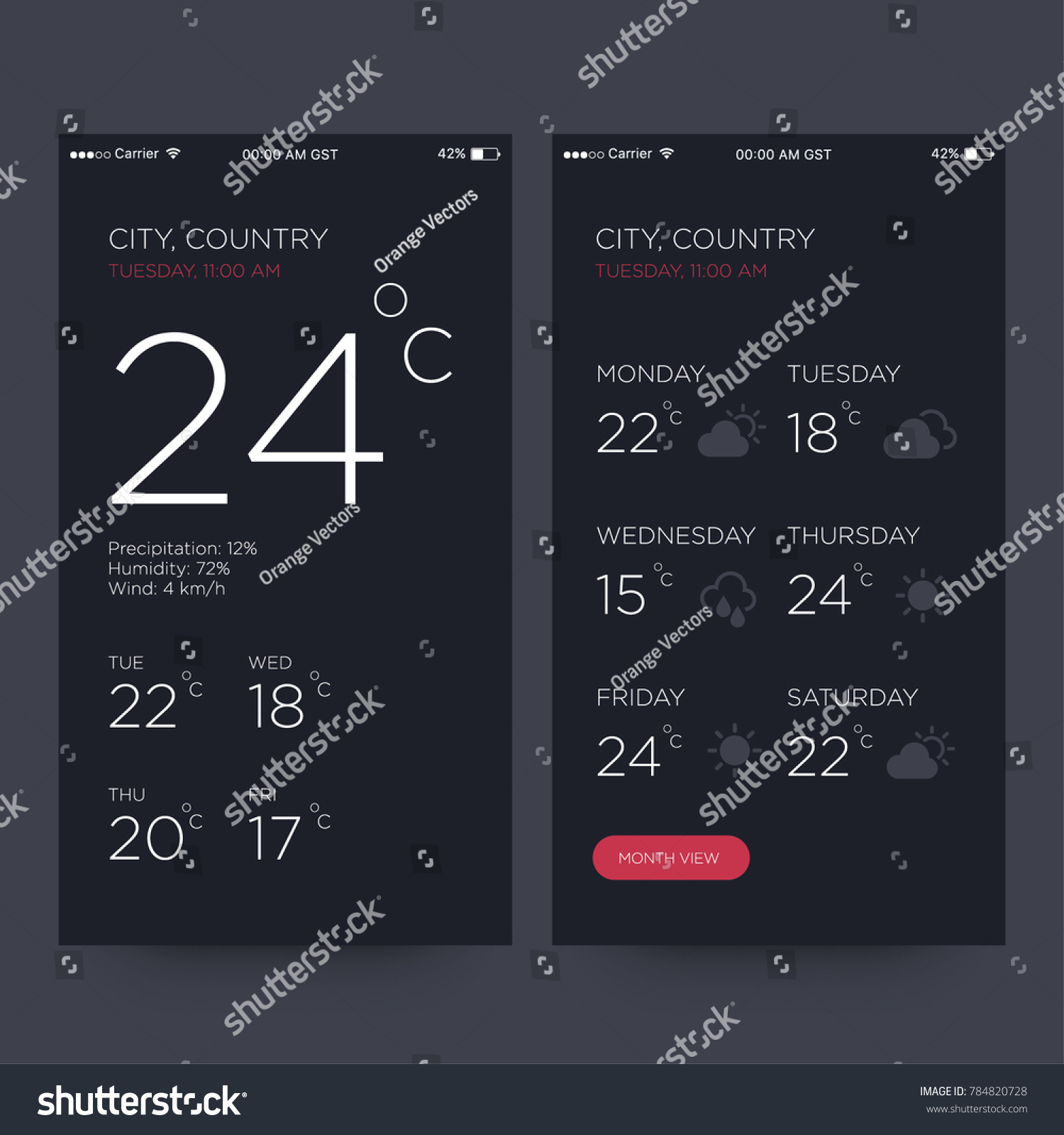 2,037 Weather Widget Ui Images, Stock Photos & Vectors | Shutterstock