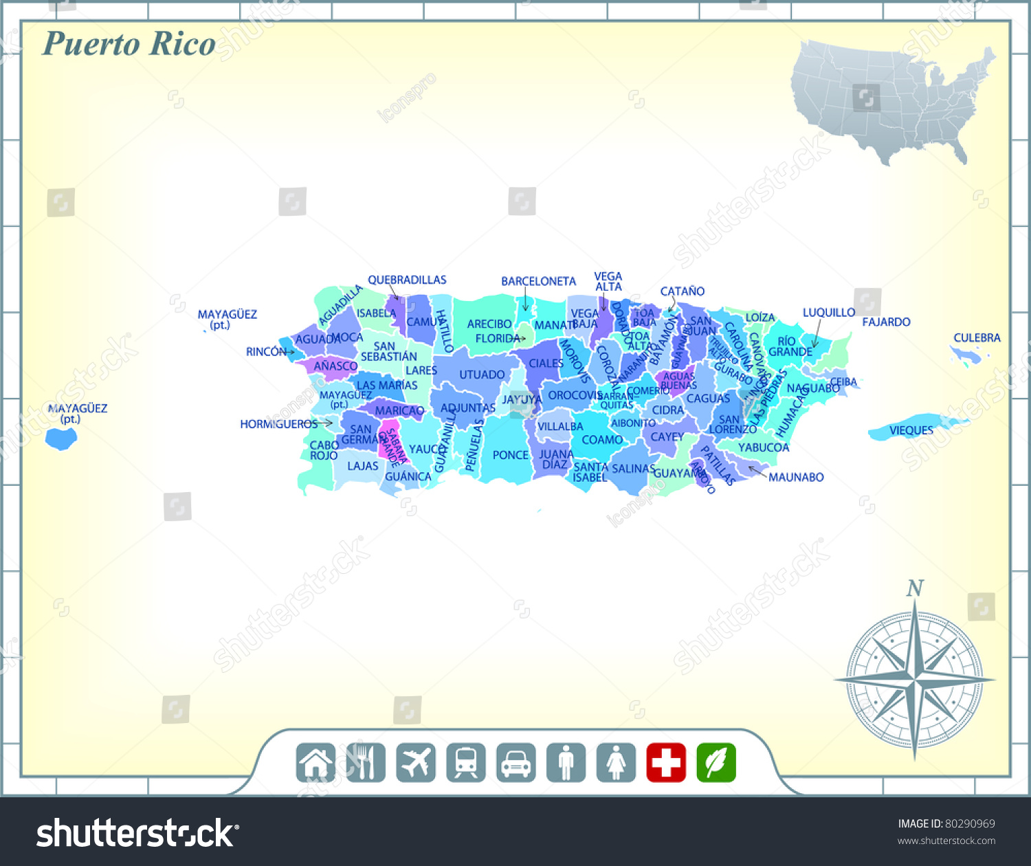 Puerto Rico State Map