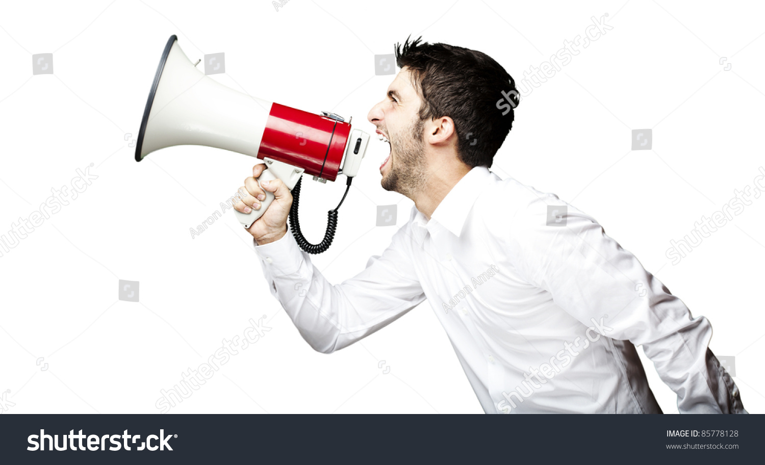 19,382 Businessman Shouting By Megaphone Images, Stock Photos & Vectors ...