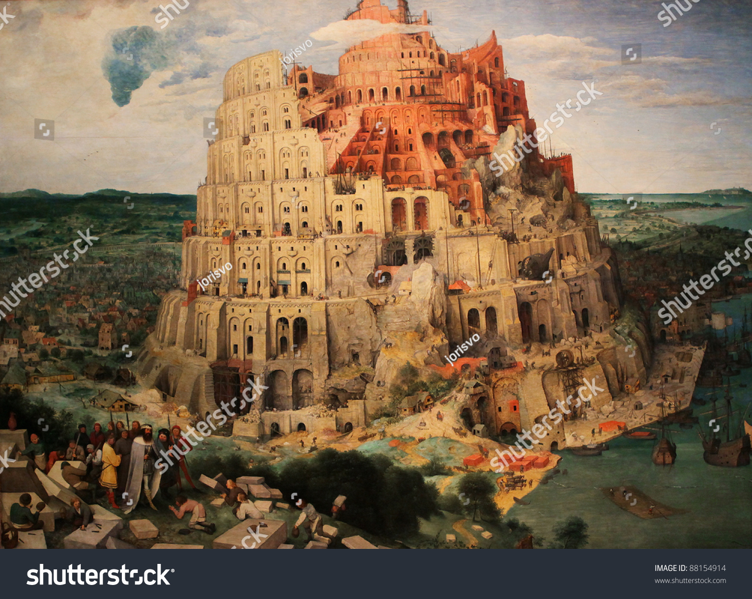 Tower Babel Babylon Famous Painting By Stock Photo 88154914 | Shutterstock