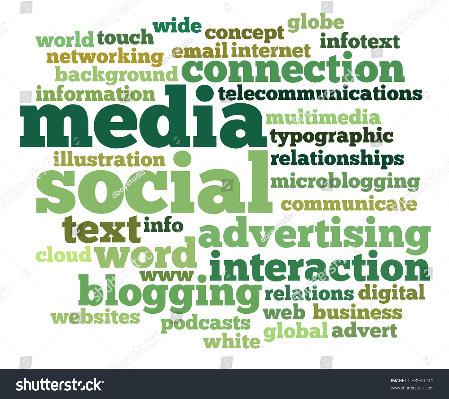 Social Media Infotext Graphics Arrangement Concept Stock Photo 88944211 ...